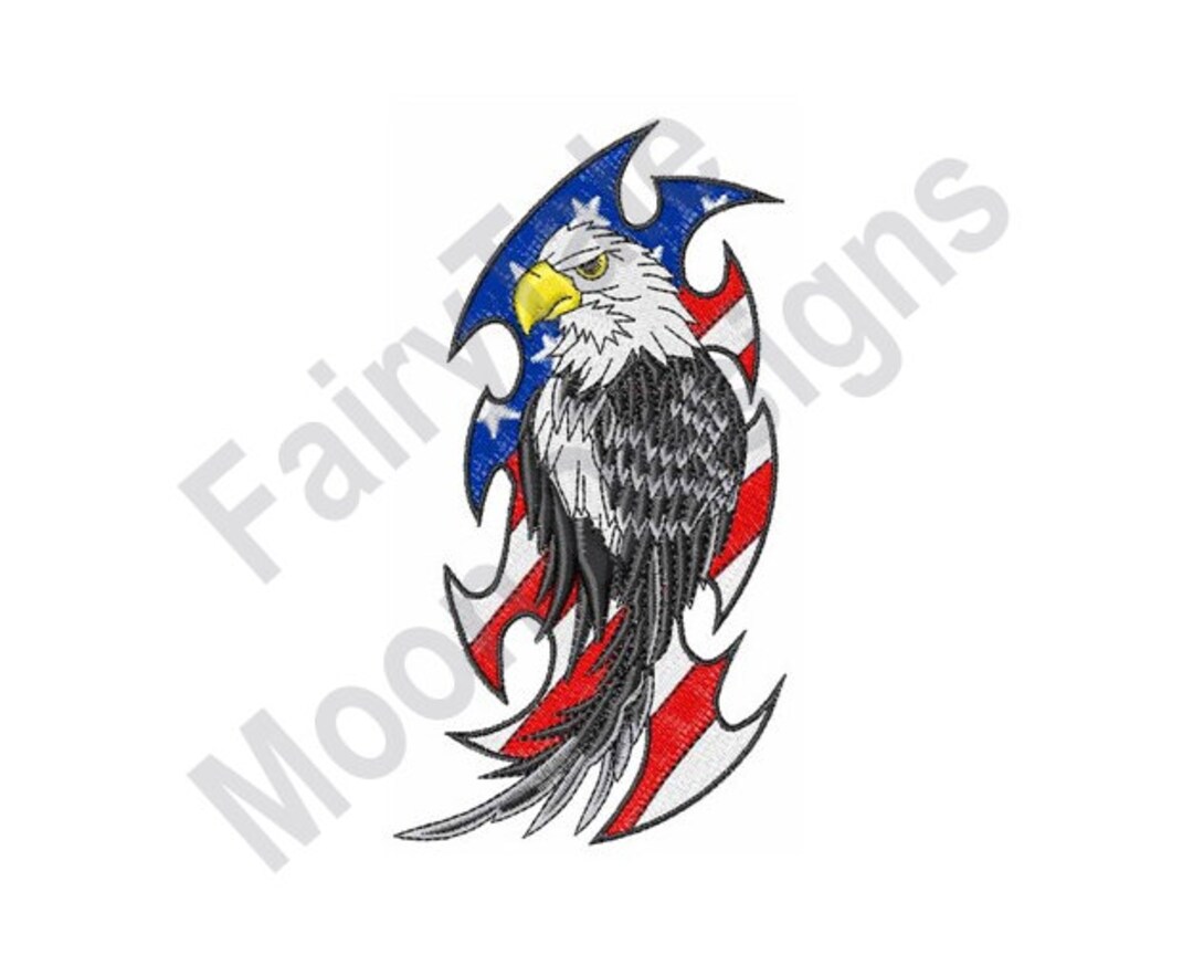 American Eagle Machine Embroidery Design, Patriotic Bald Eagle ...