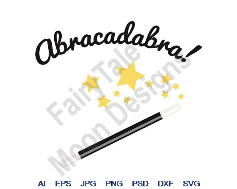 Abracadabra - Svg, Dxf, Eps, Png, Jpg, Vector Art, Clipart, Cut File ...