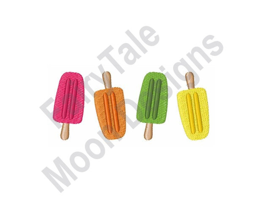 Popsicles - Machine Embroidery Design, Ice Pop Embroidery Pattern - Etsy