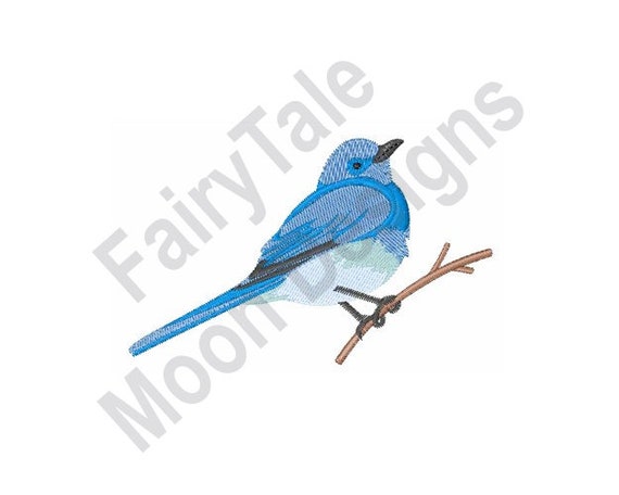 Mountain Bluebird Machine Embroidery Design Bluebird on - Etsy