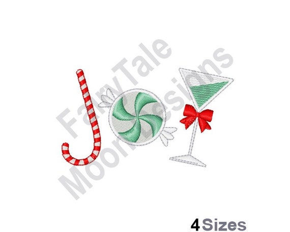 Christmas Joy Machine Embroidery Design Christmas Candy - Etsy