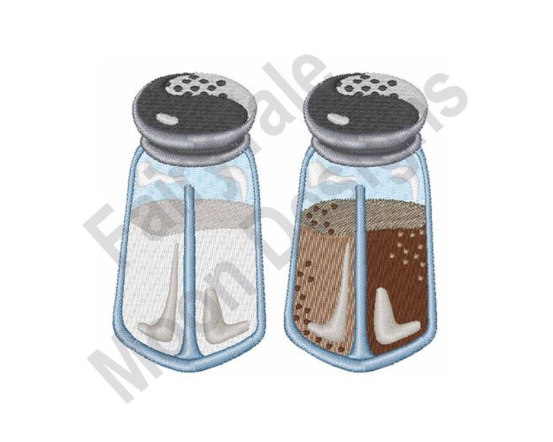 Salt & Pepper Shakers Machine Embroidery Design Salt and | Etsy