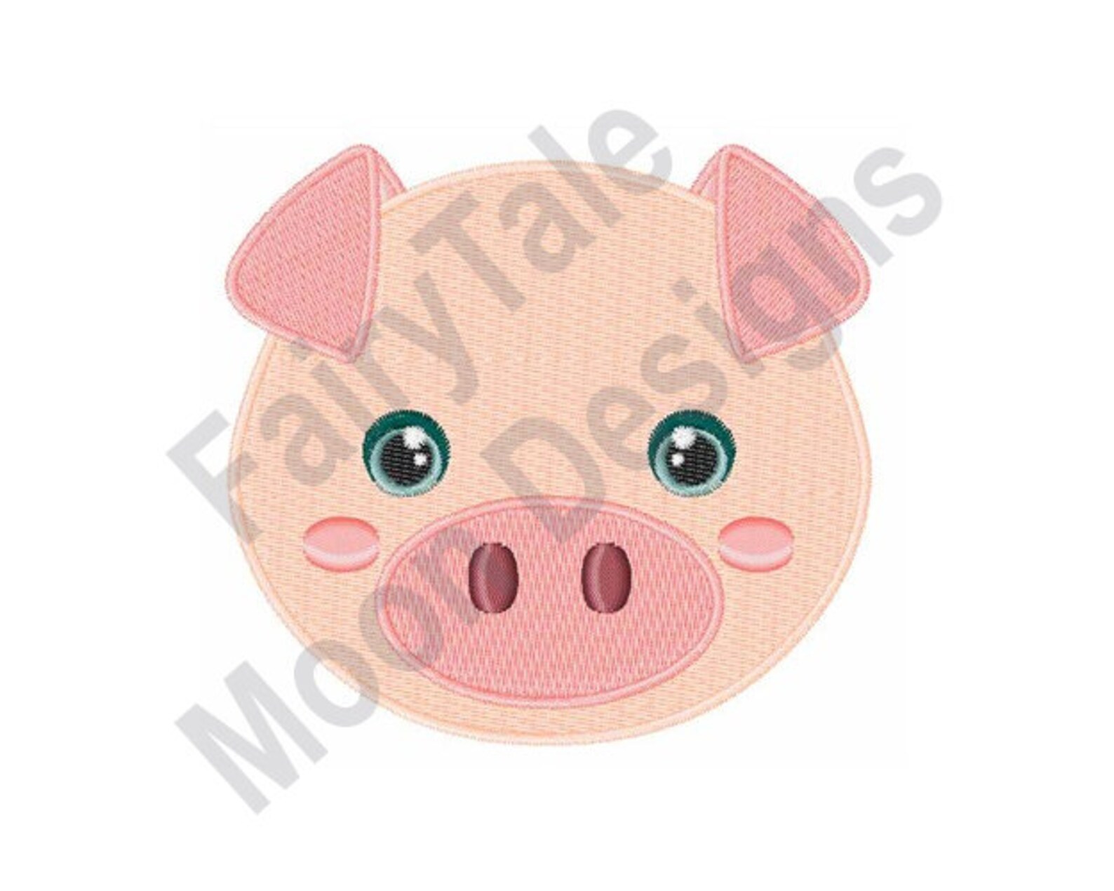 Pig Head Machine Embroidery Design Baby Pig Embroidery - Etsy