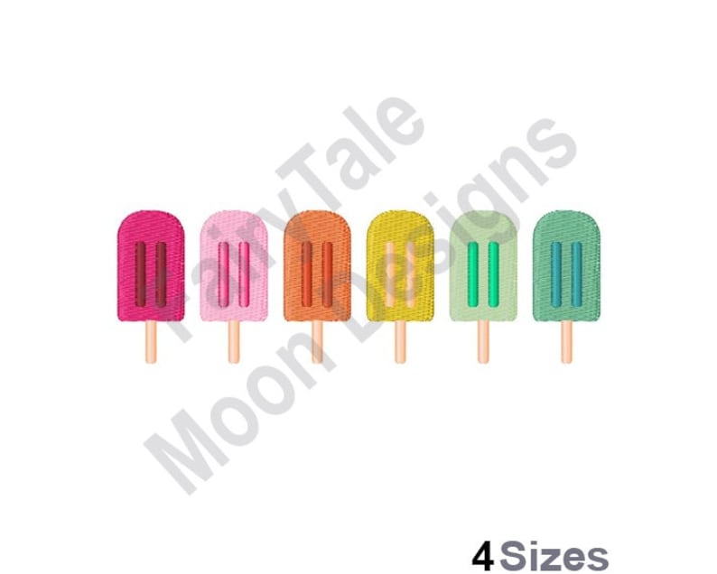 Popsicle Border Machine Embroidery Design Ice Pop - Etsy