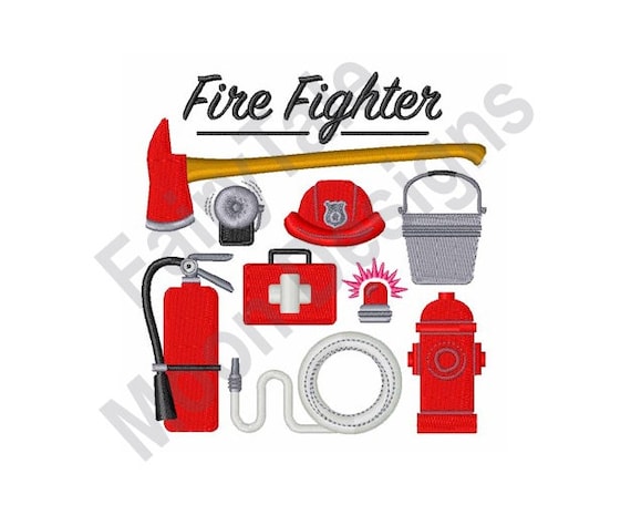 Fire Squad Equipment Machine Embroidery Design Firefighter | Etsy