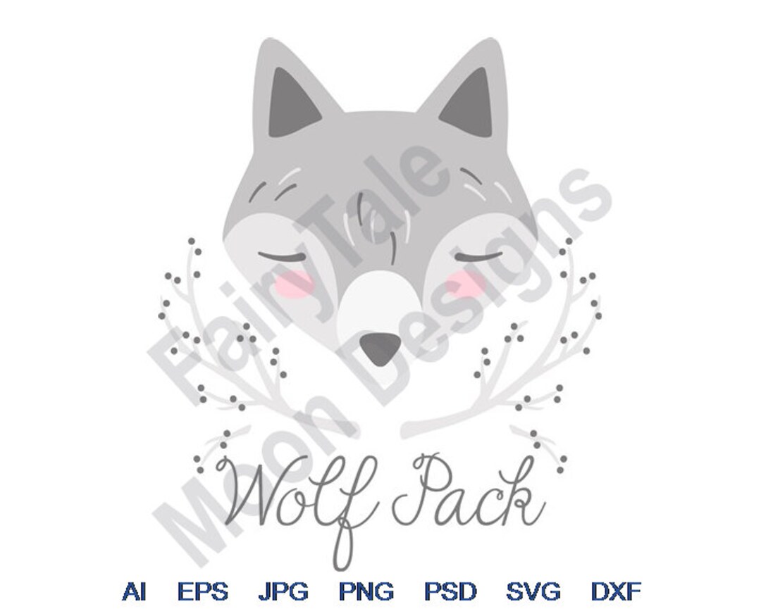 Wolf Pack Svg, Dxf, Eps, Png, Jpg, Vector Art, Clipart, Cut File, Wolf ...