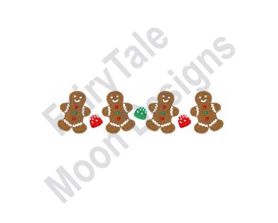Gingerbread Border Machine Embroidery Design Gingerbread - Etsy