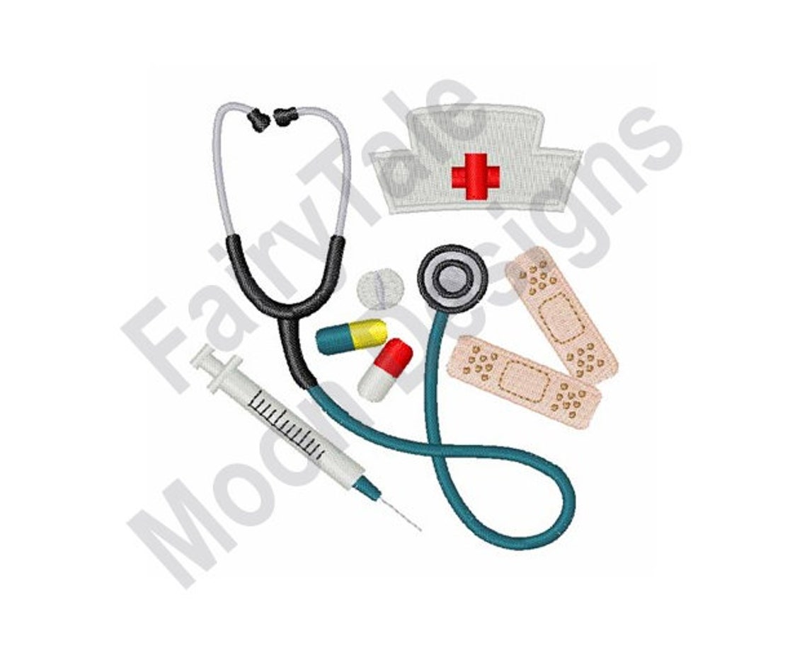 Nursing Equipment Machine Embroidery Design Stethoscope - Etsy