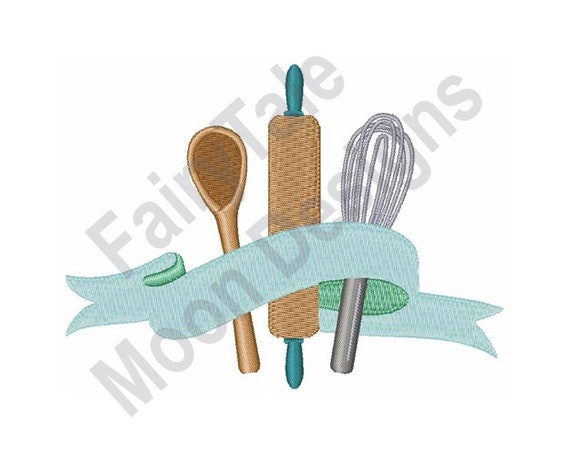 Kitchen Utensils Machine Embroidery Design Baking Utensils - Etsy