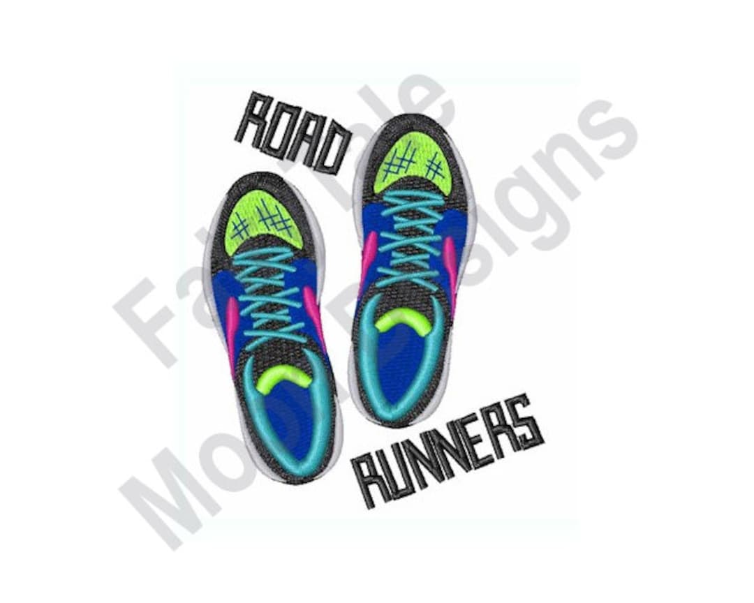 Road Runners - Machine Embroidery Design, Running Shoes Embroidery ...