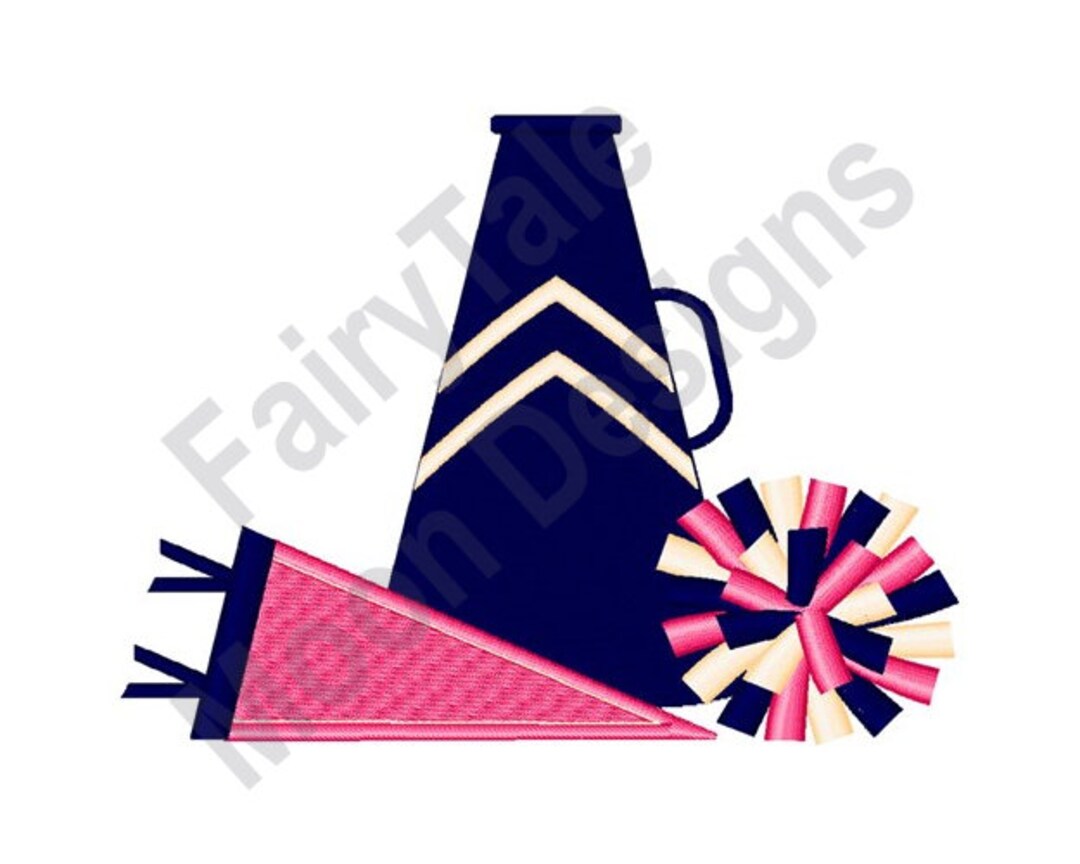 Cheerleader - Machine Embroidery Design, Cheerleading Megaphone ...