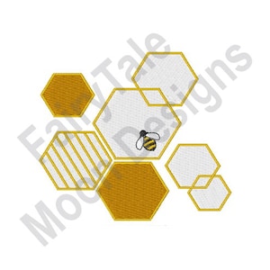 Honeycomb - Machine Embroidery Design, Honeybee Embroidery Design ...