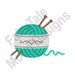 Knitting Yarn Machine Embroidery Design, Knitting Needles & Yarn Ball ...