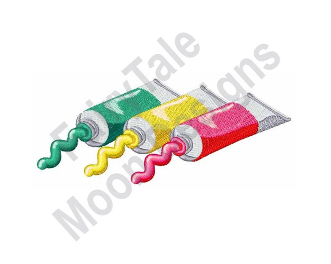 Artist's Paints - Machine Embroidery Design, Paint Tubes Embroidery ...