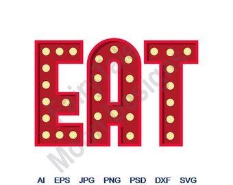 Eat Lighted Sign - Etsy