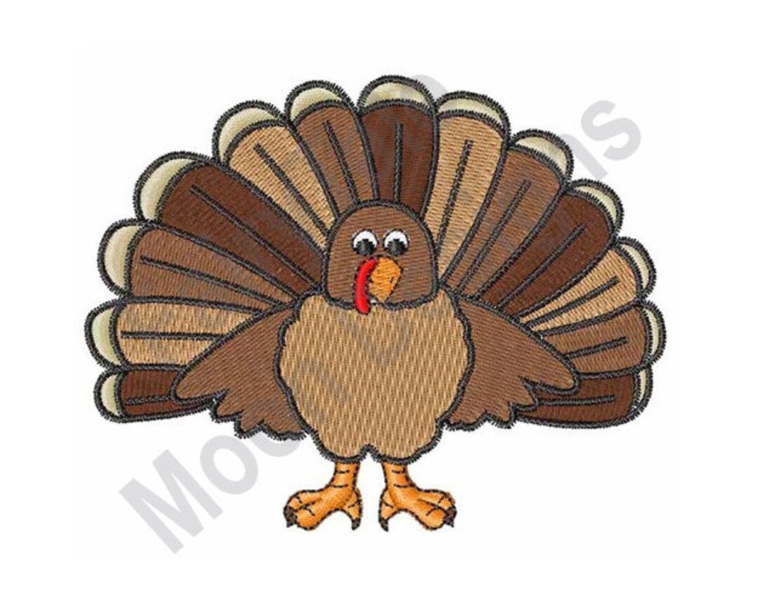 Thanksgiving Turkey Machine Embroidery Design, Gobbler Embroidery ...