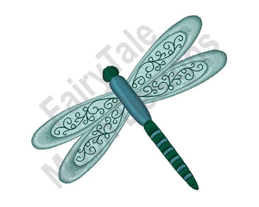 Dragonfly - Machine Embroidery Design, Decorated Dragonfly Embroidery ...