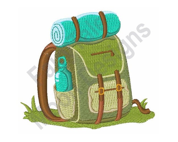 Hiking Backpack Machine Embroidery Design Hiker Backpack - Etsy