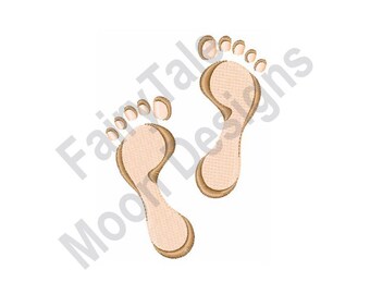 Machine Embroidery Design "footprints" - Etsy