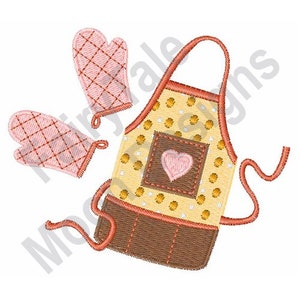 Apron & Mitt Machine Embroidery Design Kitchen Cooking - Etsy