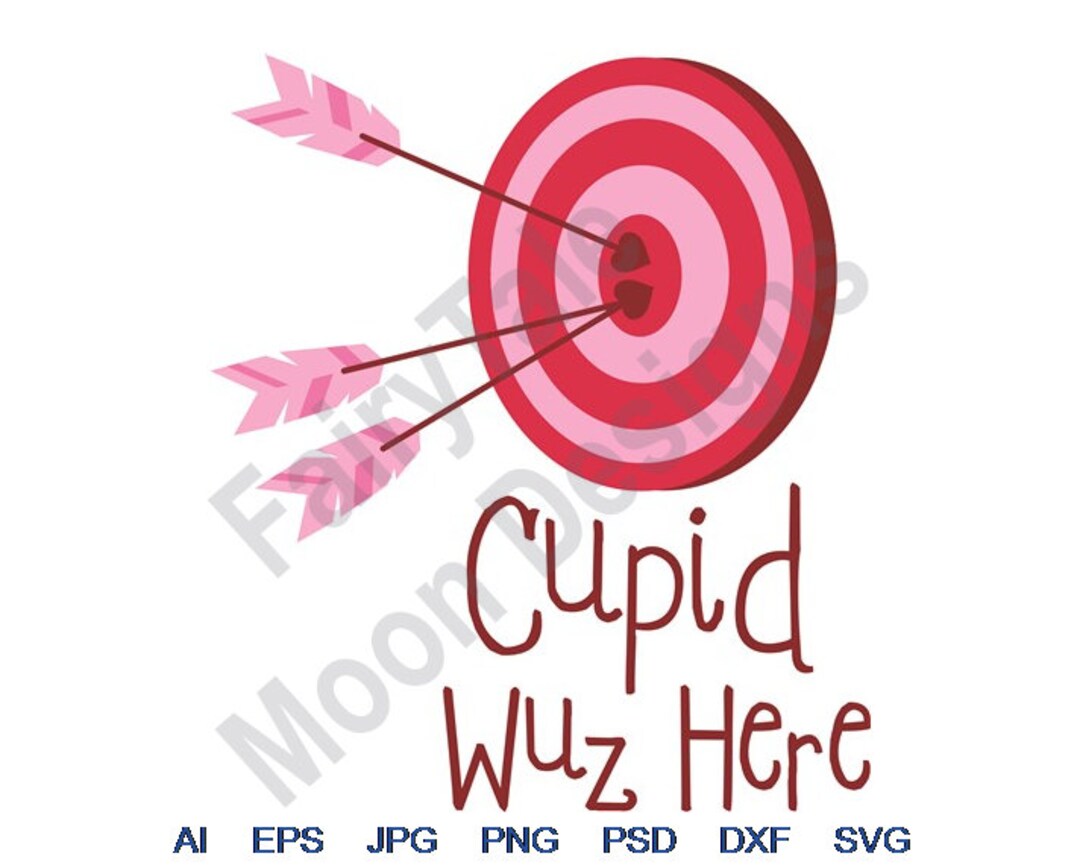 Cupido was hier Svg Dxf Eps Png Jpg Vector Art - Etsy België