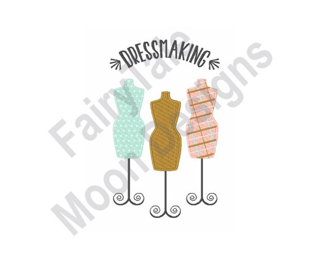 Dressmaking Machine Embroidery Design, Dress Forms Embroidery Pattern ...