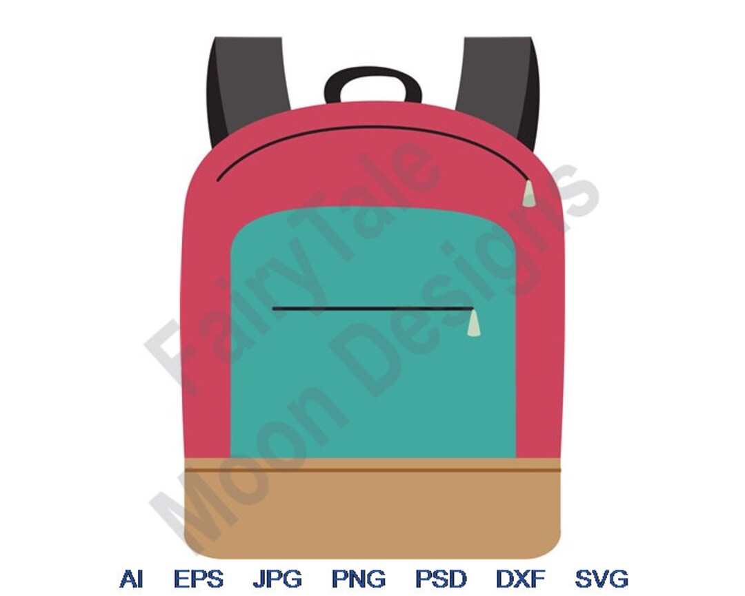Backpack Svg, Dxf, Eps, Png, Jpg, Vector Art, Clipart, Cut File - Etsy