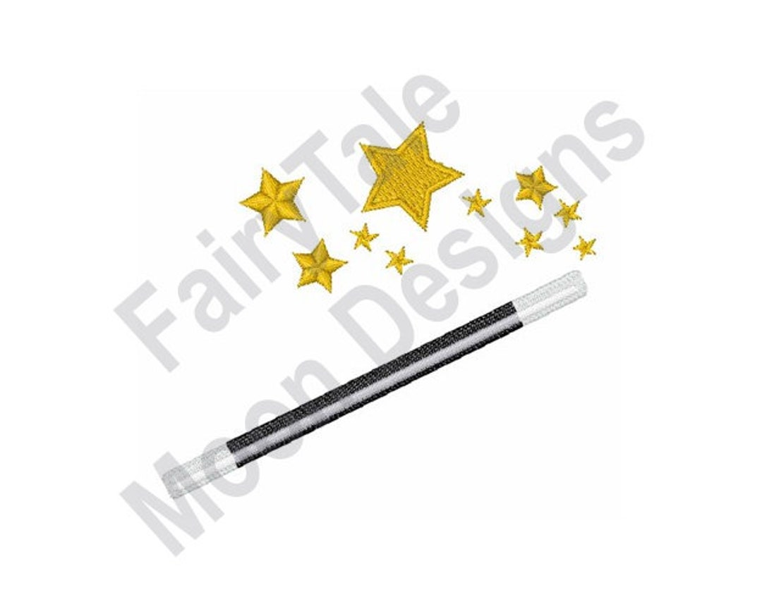 Magic Wand - Machine Embroidery Design, Fairy Magic Wand Embroidery ...