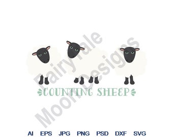Counting Sheep Clipart - Etsy