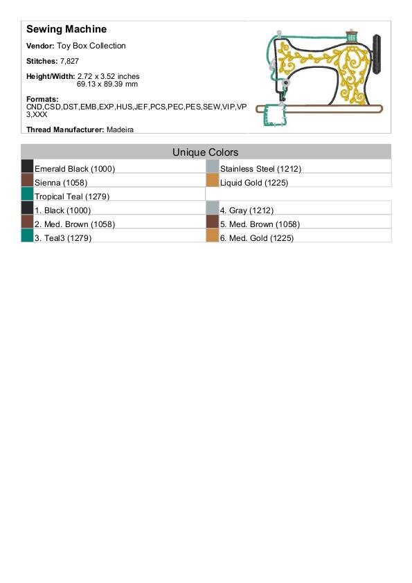 Sewing Machine Outline Machine Embroidery Design Vintage - Etsy