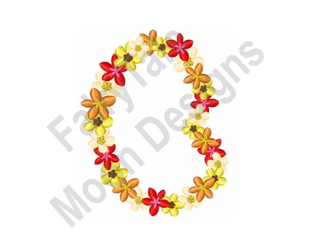 Flower Lei - Machine Embroidery Design, Hawaiian Lei Embroidery Pattern ...