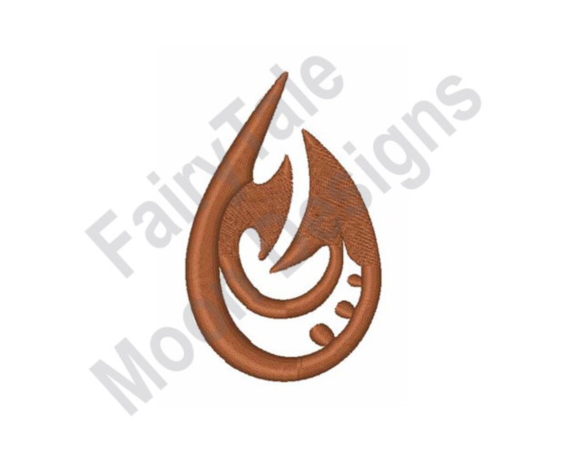 Maori Symbol Machine Embroidery Design Hei Matau Embroidery | Etsy