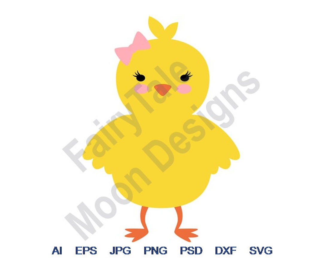 Easter Chick Svg Dxf Eps Png Jpg Vector Art Clipart - Etsy
