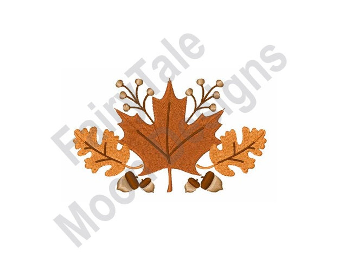 Autumn Leaves - Machine Embroidery Design, Fall Leaf Embroidery Pattern ...