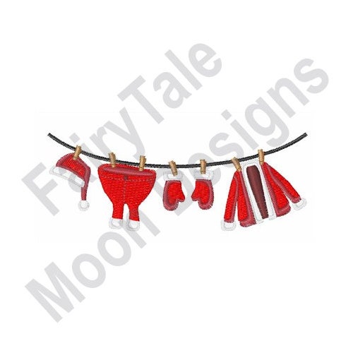 Christmas Cookies Clothesline Machine Embroidery Design | Etsy