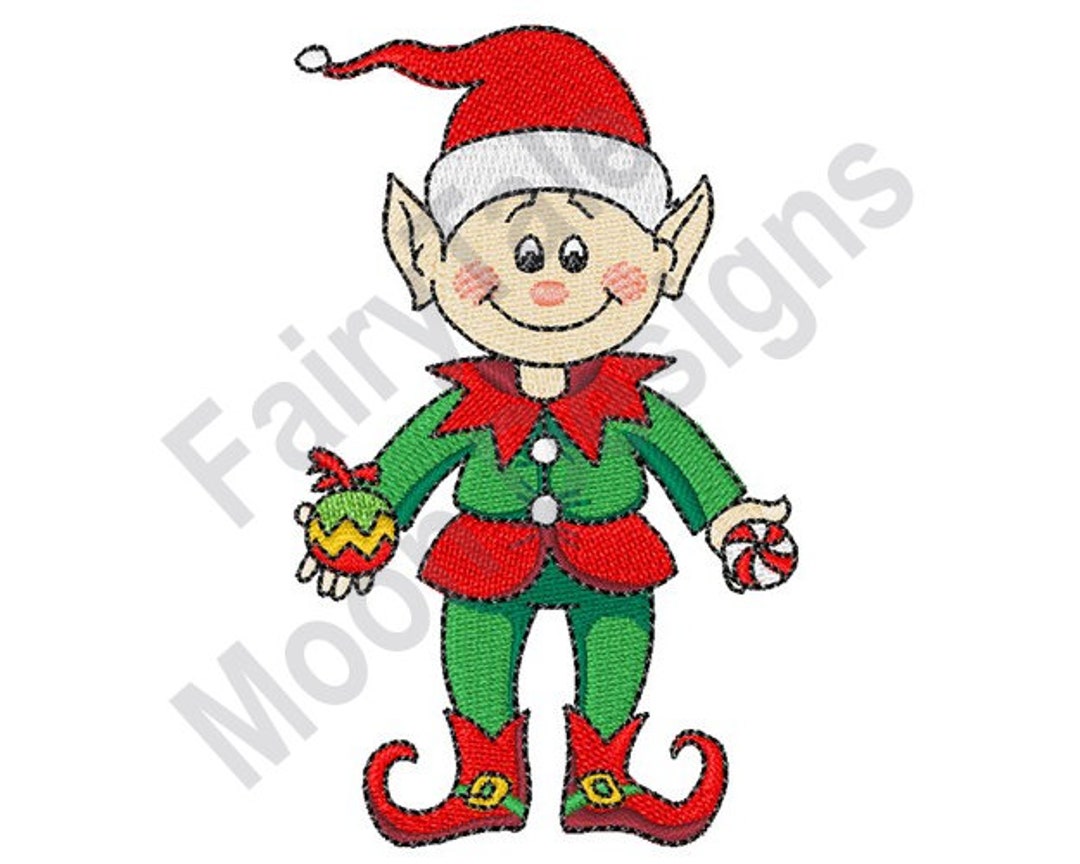 Christmas Elf - Machine Embroidery Design, Boy Elf Embroidery Design ...
