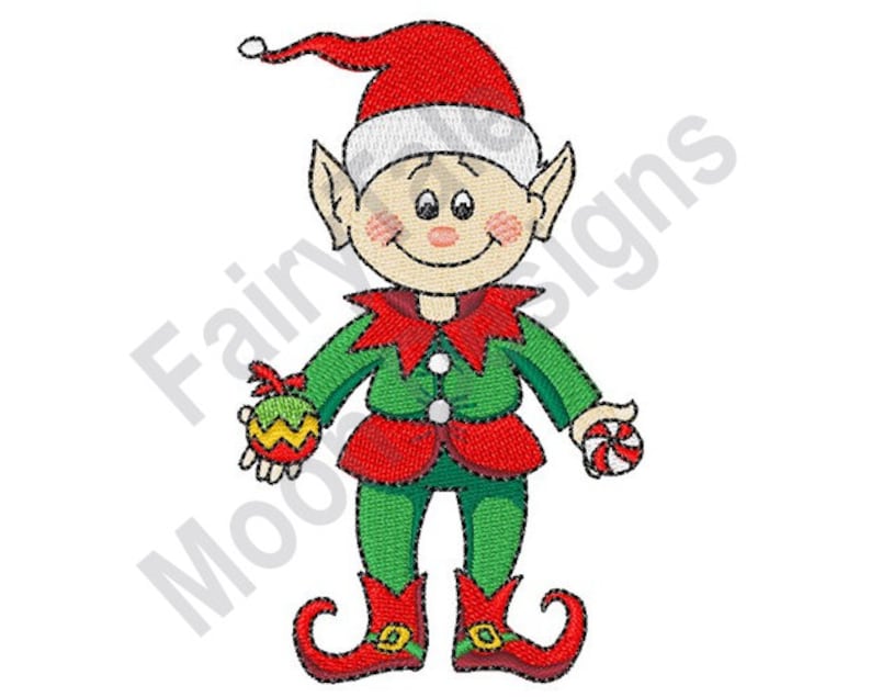 Christmas Elf Machine Embroidery Design, Boy Elf Embroidery Design ...
