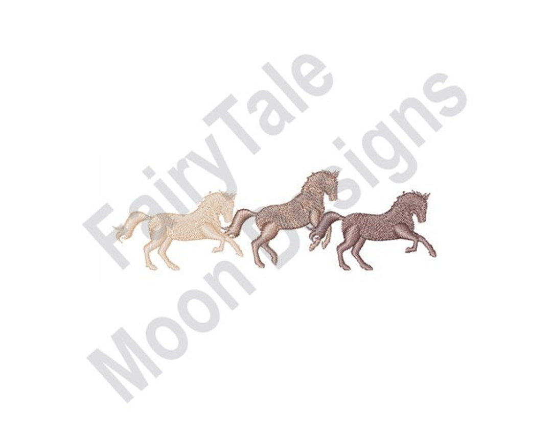 Wild Horses - Machine Embroidery Design, Running Horses Embroidery ...