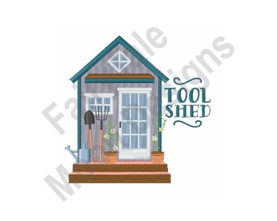 Tool Shed Machine Embroidery Design Outdoor Wood Tool Shed - Etsy