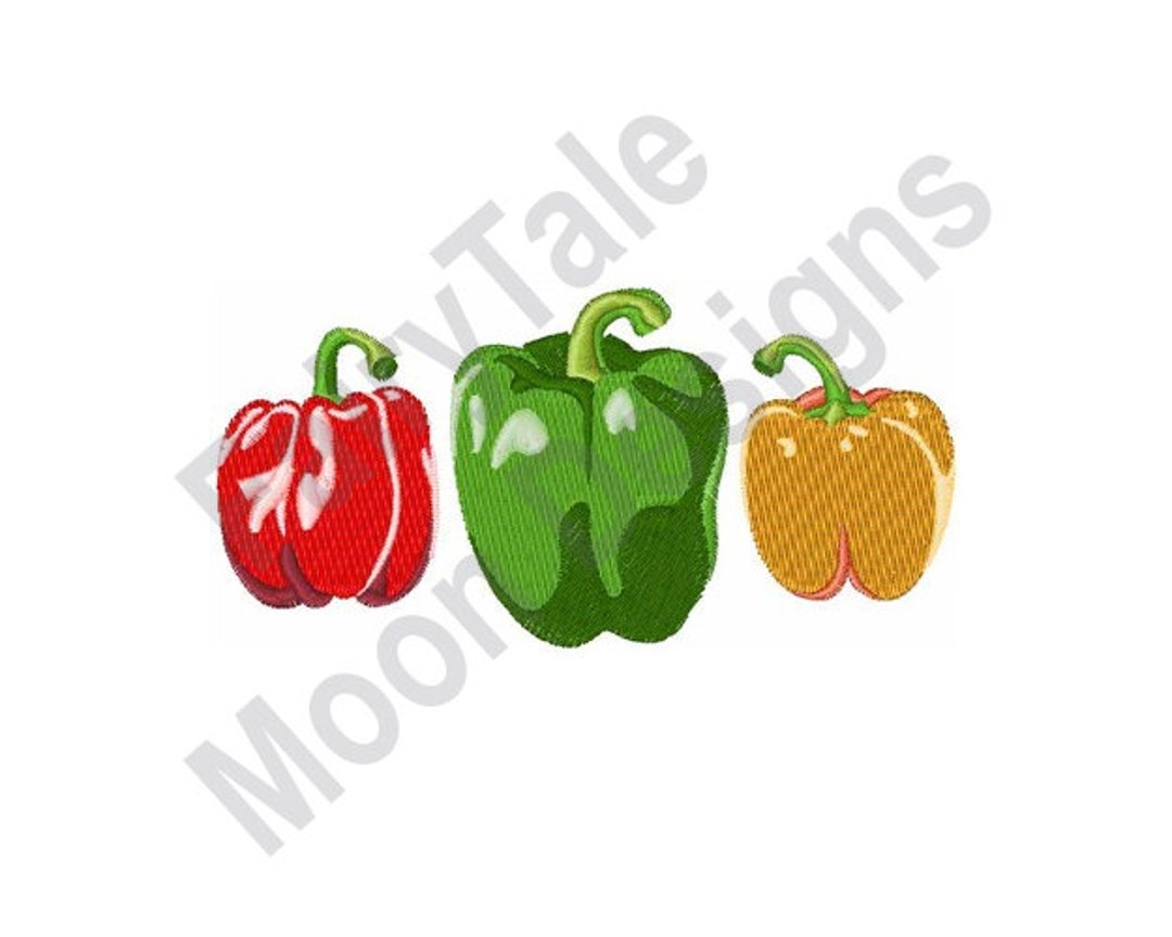 Bell Peppers - Machine Embroidery Design, Sweet Peppers Embroidery ...