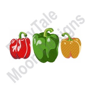 Bell Peppers - Machine Embroidery Design, Sweet Peppers Embroidery ...