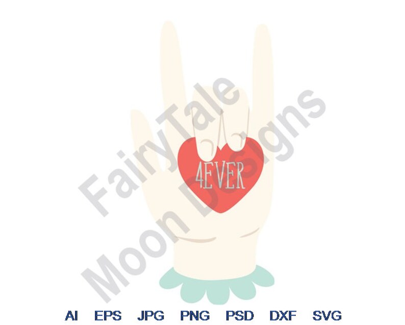 4 Ever Svg Dxf Eps Png Jpg Vector Art Clipart Cut | Etsy