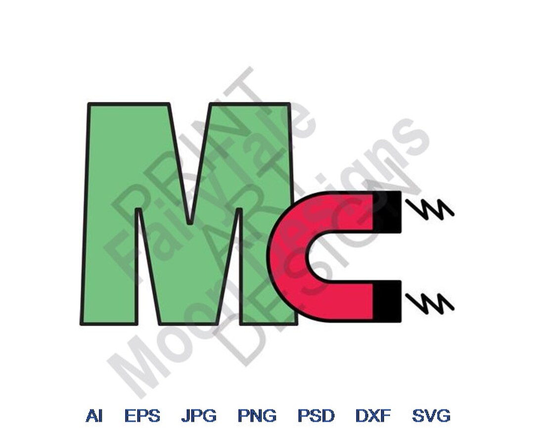 M for Magnet svg, Dxf, Eps, Png, Jpg, Vector Art, Clipart, Cut File ...