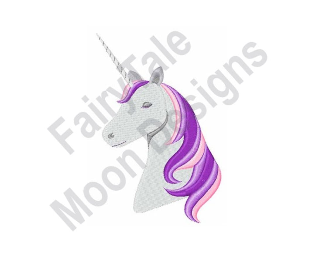 Unicorn Head Machine Embroidery Design Unicorn Girl - Etsy