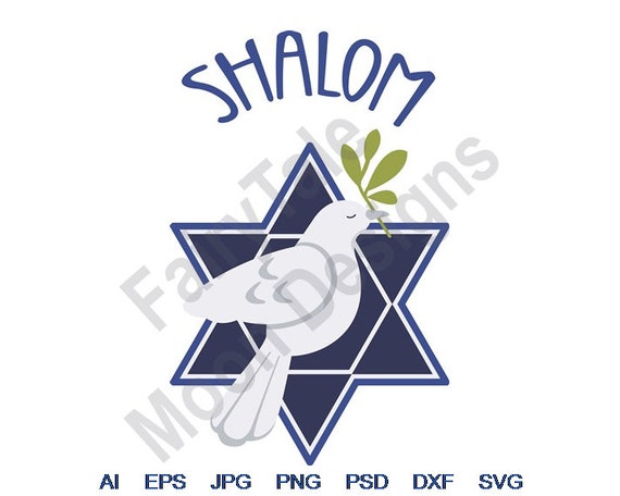 Shalom Svg Dxf Eps Png Jpg Vector Art Clipart Cut | Etsy