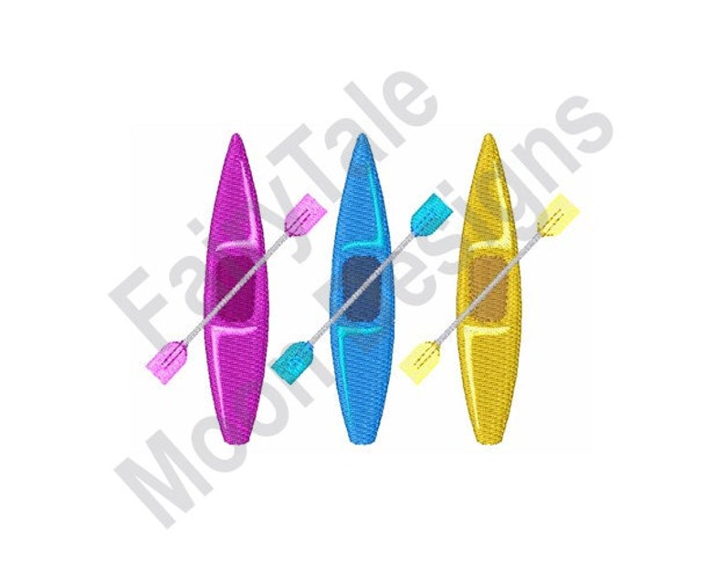 Kayaks Machine Embroidery Design Water Sport Kayak - Etsy