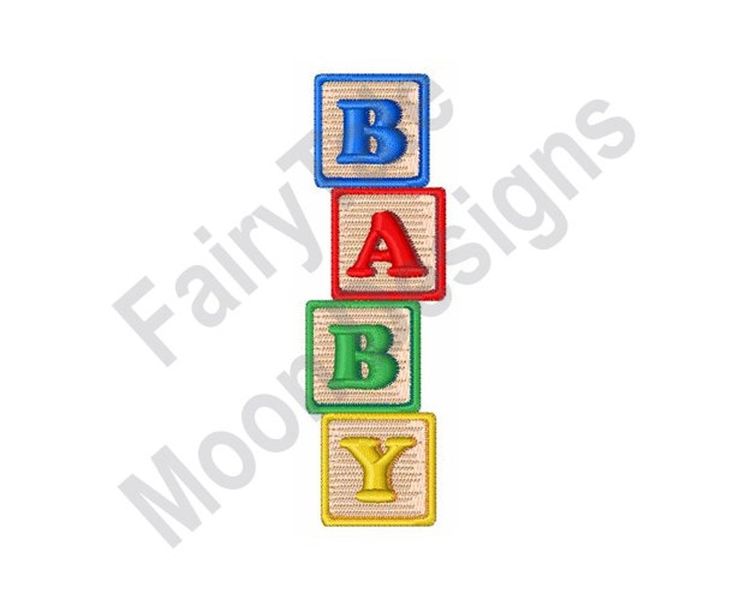Baby Block Toy - Machine Embroidery Design, Baby Letter Blocks ...
