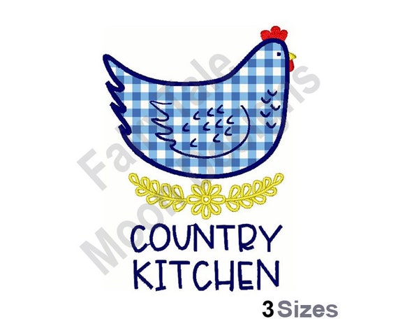 APPLIQUE Country Kitchen Machine Embroidery Design Country - Etsy
