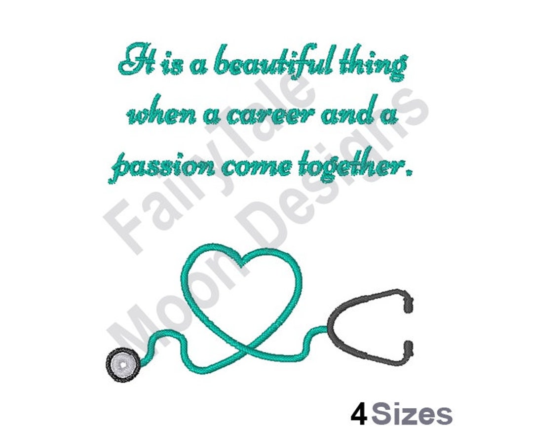 Nursing Love - Machine Embroidery Design, Career and Passion Come ...