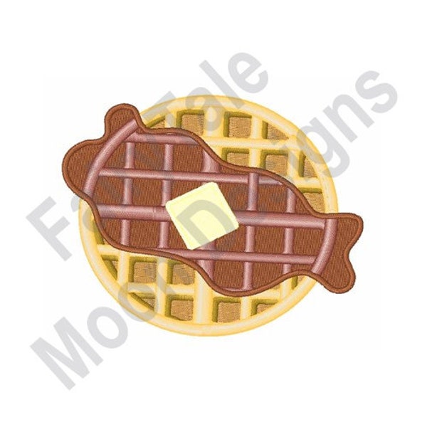 Waffle Embroidery Design - Etsy
